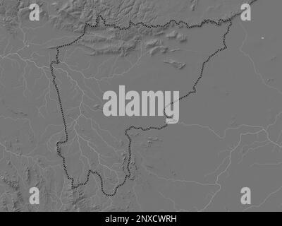 Sa Kaeo, province of Thailand. Elevation map colored in wiki style with ...