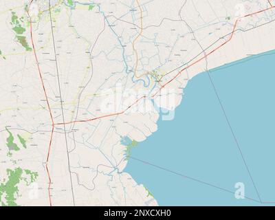 Samut Songkhram, province of Thailand. Open Street Map. Locations of ...