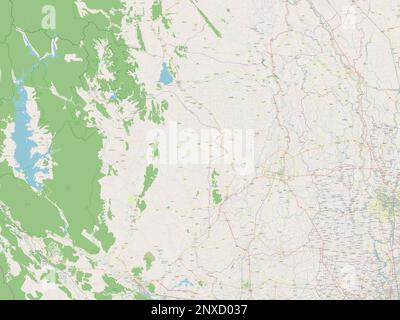 Suphan Buri, province of Thailand. Open Street Map. Locations and names ...