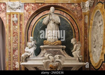 baroque chapel in a cathedral in monreale in sicily (italy Stock Photo ...