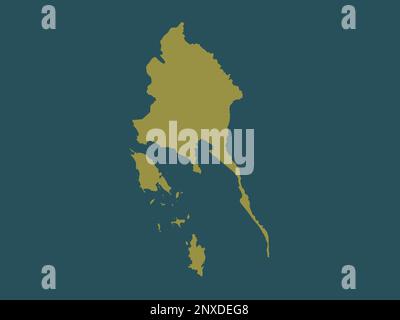 Trat, province of Thailand. Solid color shape. Locations and names of ...