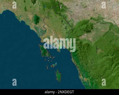 Trat, province of Thailand. High resolution satellite map. Locations ...