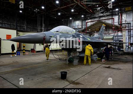 Members of the 8th Maintenance Squadron corrosion control section, pose ...