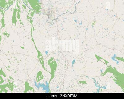 Udon Thani, province of Thailand. Open Street Map. Locations of major ...