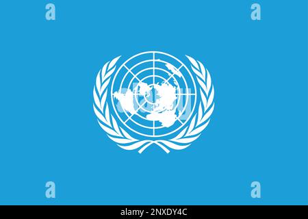 Flag of UN United Nations Stock Photo - Alamy