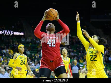 Texas Tech center Jazmaine Lewis during an NCAA college basketball game ...