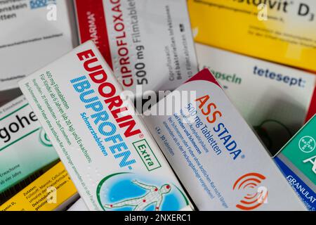 Various medicines in Germany winter 2023, currently with delivery ...