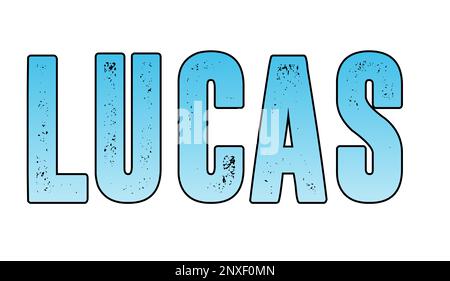 Blue Lucas name on the white Stock Photo - Alamy