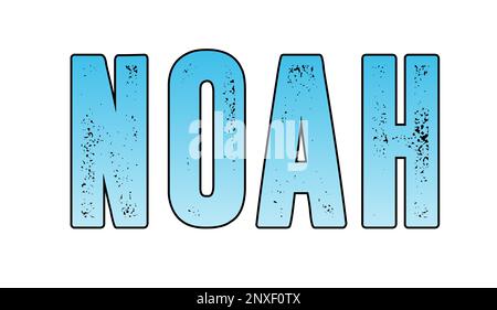 Blue name Noah on the white Stock Photo - Alamy