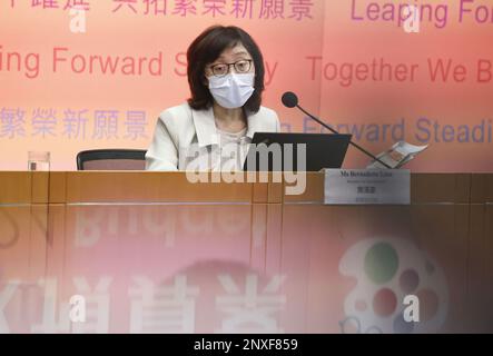 Bernadette Linn Hon-ho, Secretary for Development speaks to the media ...
