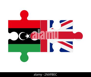 UK Great Britain and Libya flags. The United Kingdom VS Libya flags ...