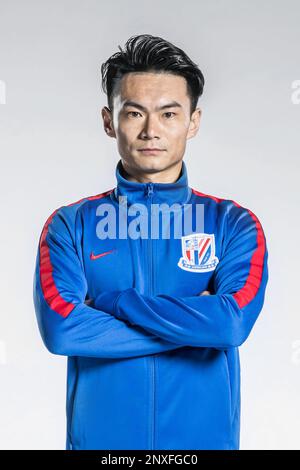 Portrait of Chinese soccer player Lu Qiang of Liaoning Whowin F.C. for ...