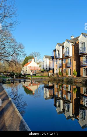 Modern waterside apartments developed from old industrial buildings on ...