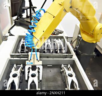 Working Coordinate Measuring machine probe CMM on milling work. Sensor ...