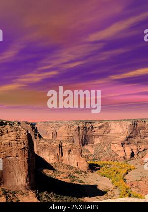 Entrance to Canyon de Chelly National Monument, Chinle, Arizona, USA ...