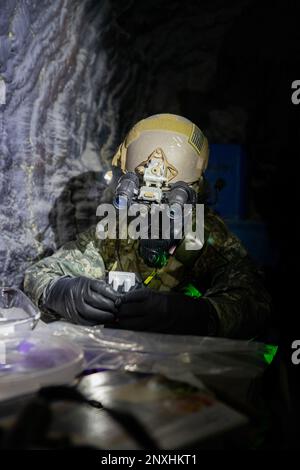 A Soldier assigned to the 56th Chemical Reconnaissance Detachment (CRD ...