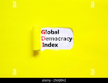 GDI global democracy index symbol. Concept words GDI global democracy ...