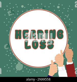 Inspiration showing sign Hearing Loss. Conceptual photo is partial or ...