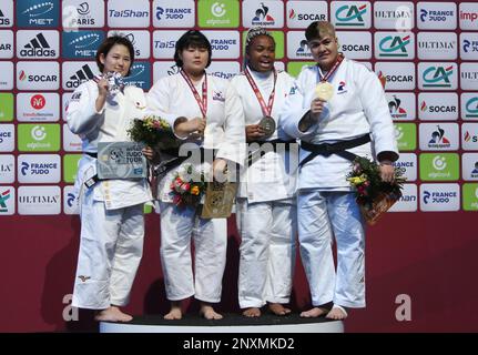KIM HAYUN of REPUBLIC OF KOREA and AKIBA MAYA of JAPAN during of the ...