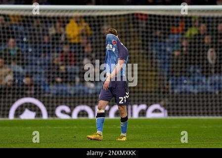 Fleetwood Town's Cian Hayes leaves the pitch after being shown a red ...
