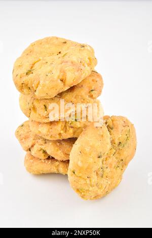 mathi isolated on white background with, top view of Indian snack Stock ...