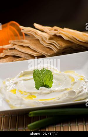 toum, hommos, labneh, chancliche, garlic paste, arab food, turkish ...