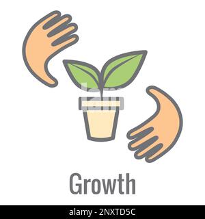 Core Values icon with value driven icon describing aspect of core ...