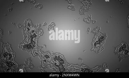 Abstract visualization of microorganisms under microscope. Motion ...