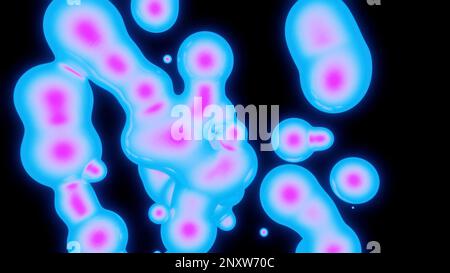 Cell division or cloning cells. Design. Abstract process of cells ...