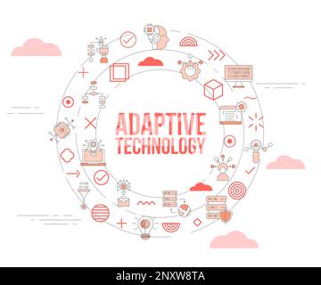 adaptive technology concept with icon set template banner with modern ...