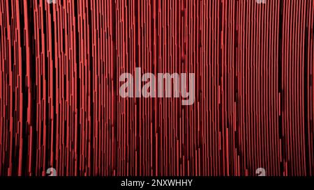 Narrow red flowing strings or fibres moving into the same direction ...