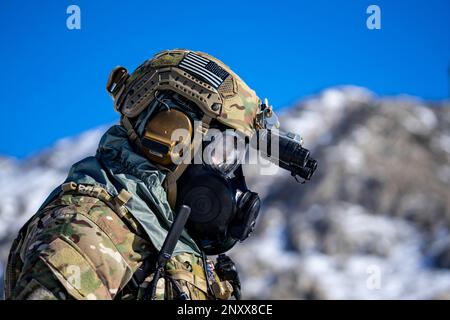 A Soldier assigned to the 56th Chemical Reconnaissance Detachment (CRD ...