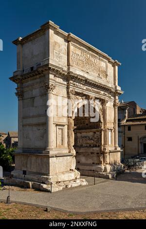 The Arch of Titus, a monumental relief sculpture from ancient Rome ...