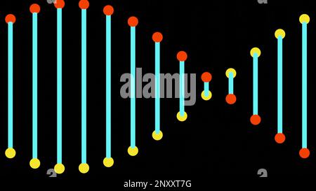 Simple animation of moving dna. Design. Beautiful rotating dna ...