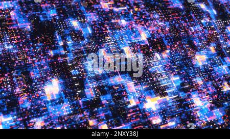 Abstract background with virtual layers and spots. Motion. Layering of ...