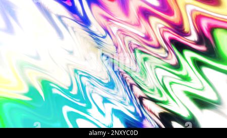 Colorful psychedelic zigzags move in waves. Motion. Hypnotic animation ...