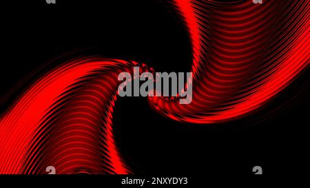 Abstract spiral flow with stripes on black background. Motion. Spiral ...