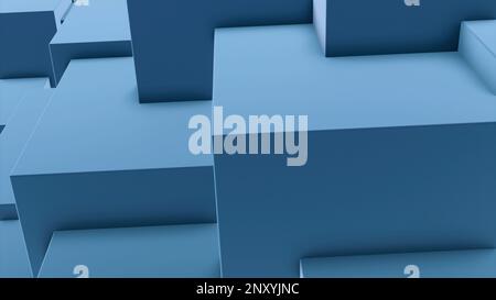 Visual transformation of space into 3d cubes. Design. Background with ...