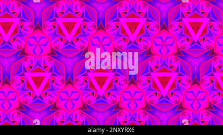 Bright psychedelic pattern with flashing figures. Motion. Pattern with flashing geometric shapes ...