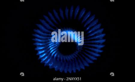 Background with pulsating waves of circles. Motion. Simple animation ...