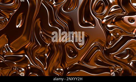 Molten liquid with beautiful patterns. Design. Metallic liquid with ...