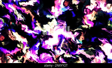 Bright colorful animation with shimmering curved lines. Motion ...