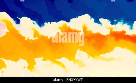 Colorful stripes move in curved stream. Motion. Beautiful curved stream ...