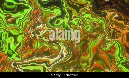 Molten liquid with beautiful patterns. Design. Metallic liquid with ...