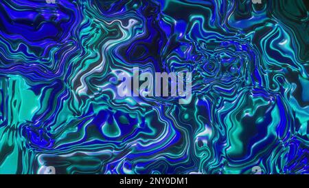 Molten liquid with beautiful patterns. Design. Metallic liquid with ...