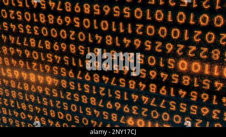 Background with matrix numbers appearing and glow. Motion. Numeric ...