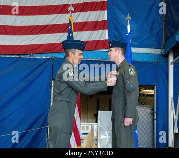 Col. Michael Alfaro, 4th Operations Group commander, receives his first ...
