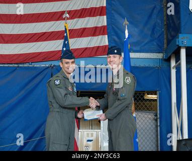 Col. Michael Alfaro, 4th Operations Group commander, receives his first ...