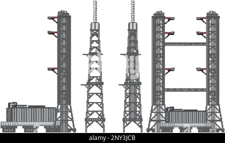 Rocket Launch Scaffolding Vector illustration Stock Vector Image & Art - Alamy