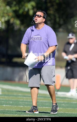 Tottenville's head coach Brian Neville is seen on the sidelines against ...